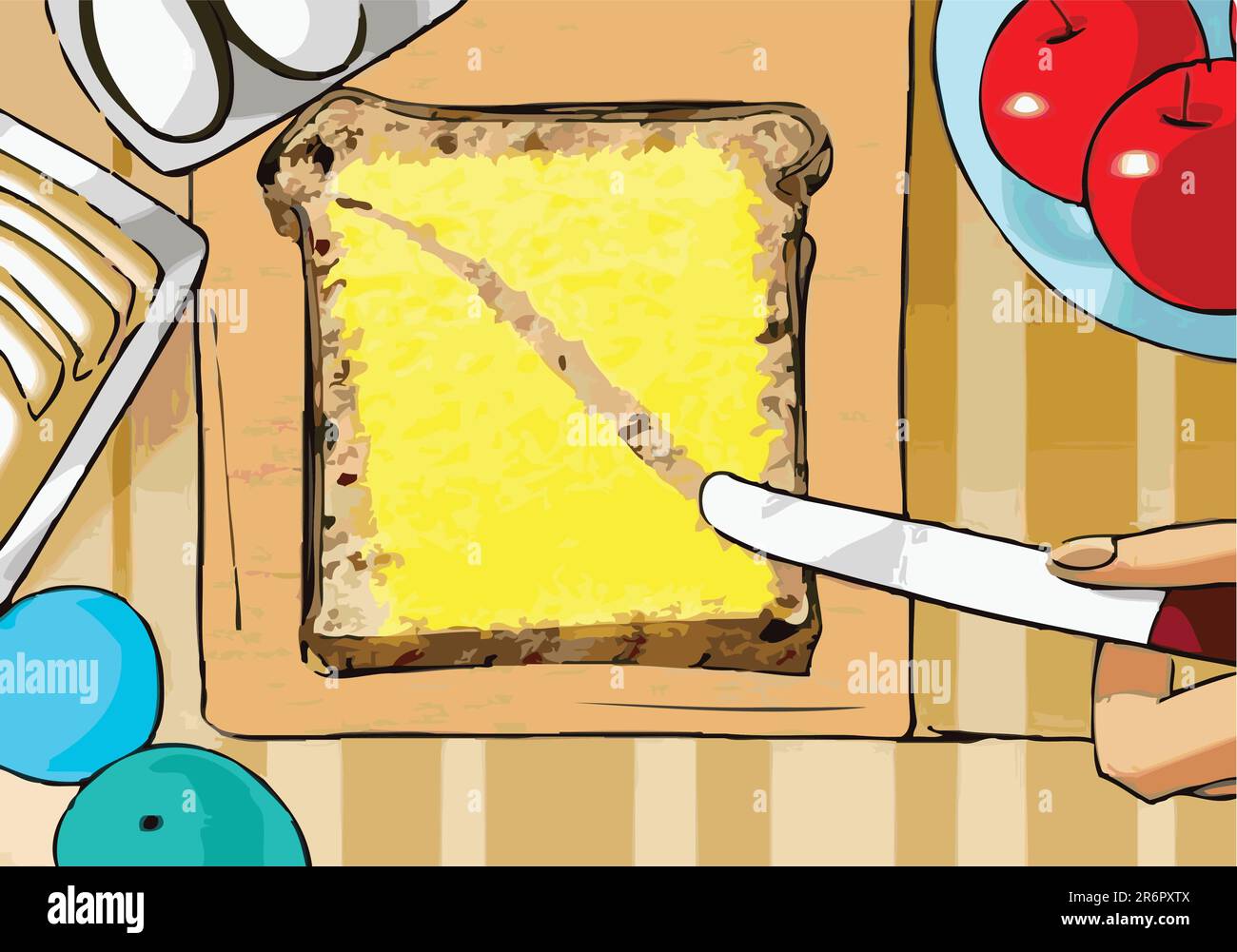 Bread butter knife Stock Vector Images - Alamy