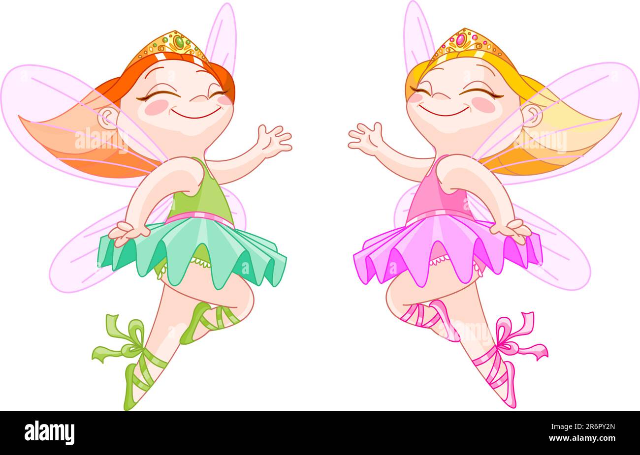 Two flying little ballerinas-fairies Stock Vector Image & Art - Alamy