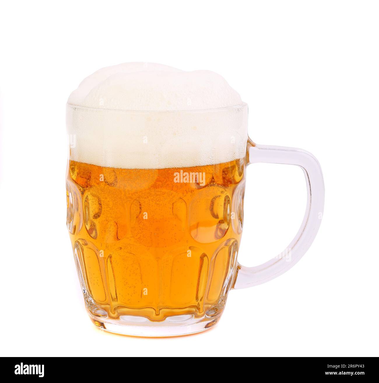 mug of beer with froth isolated on white Stock Photo - Alamy