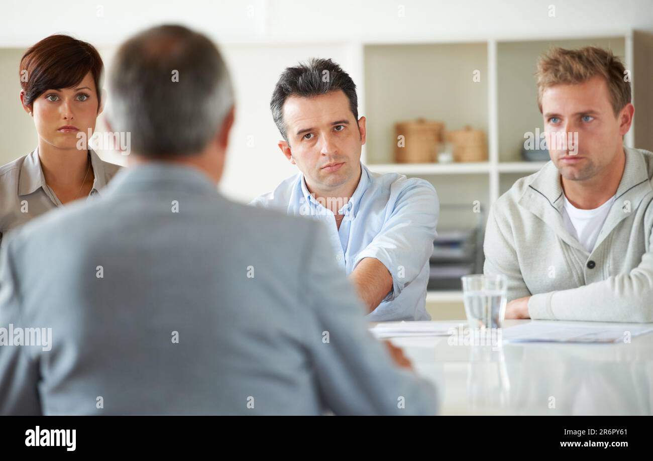 Serious talk in the group hi-res stock photography and images - Alamy