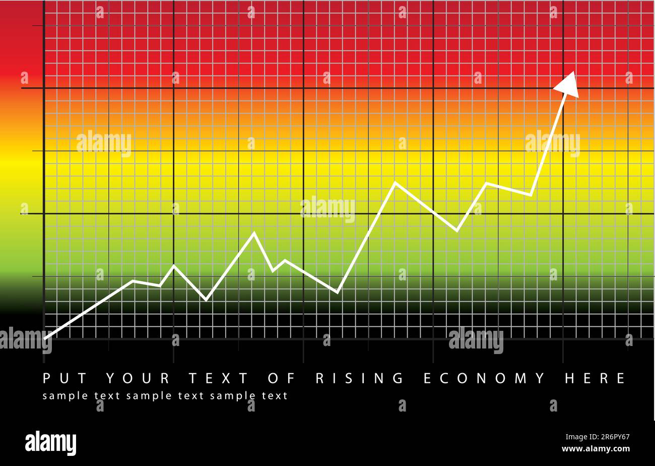 graph showing rise in profits or earnings / EPS vector illustration ...
