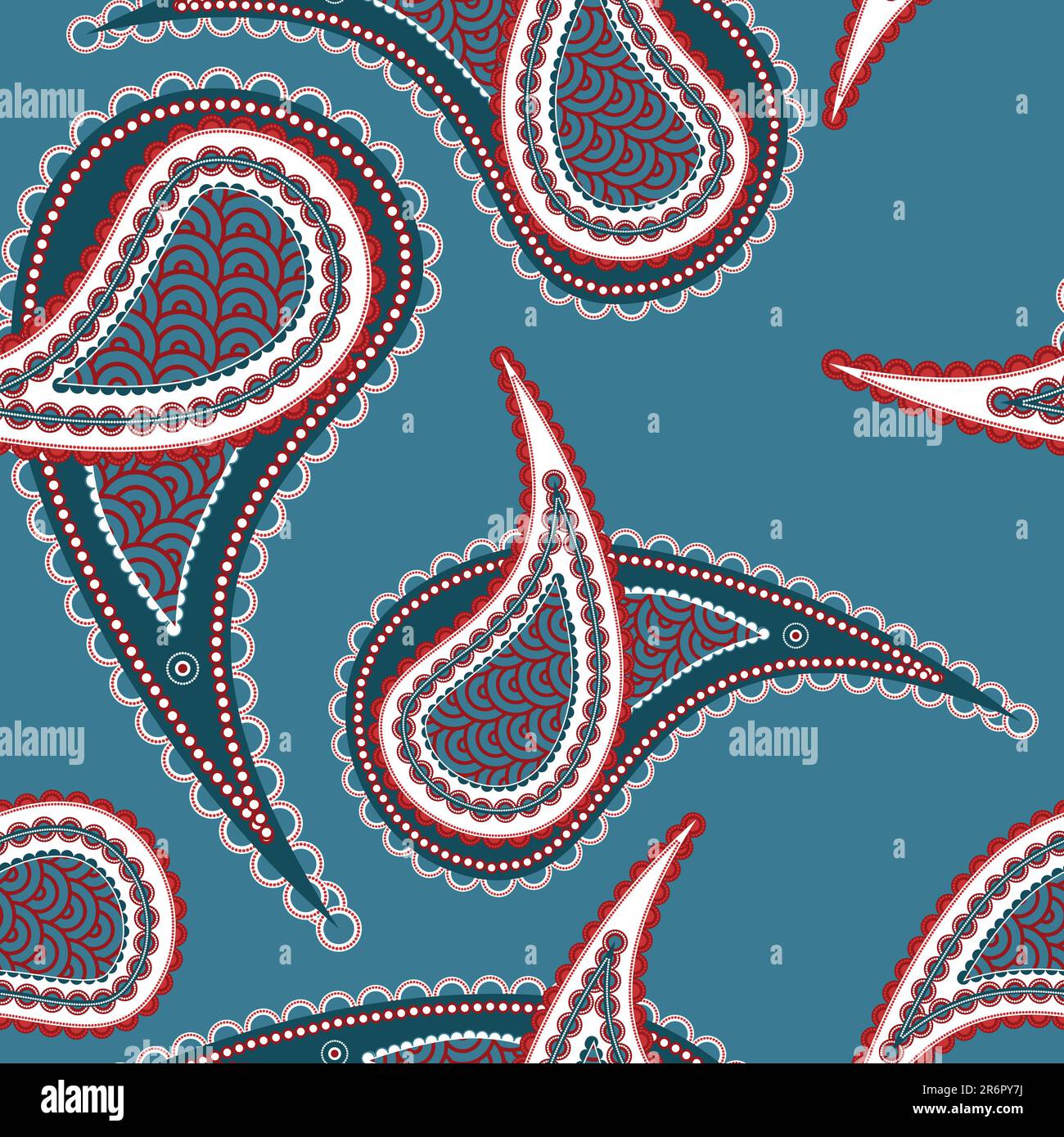 vector seamless ethnic paisley in traditional Indian style Stock Vector ...