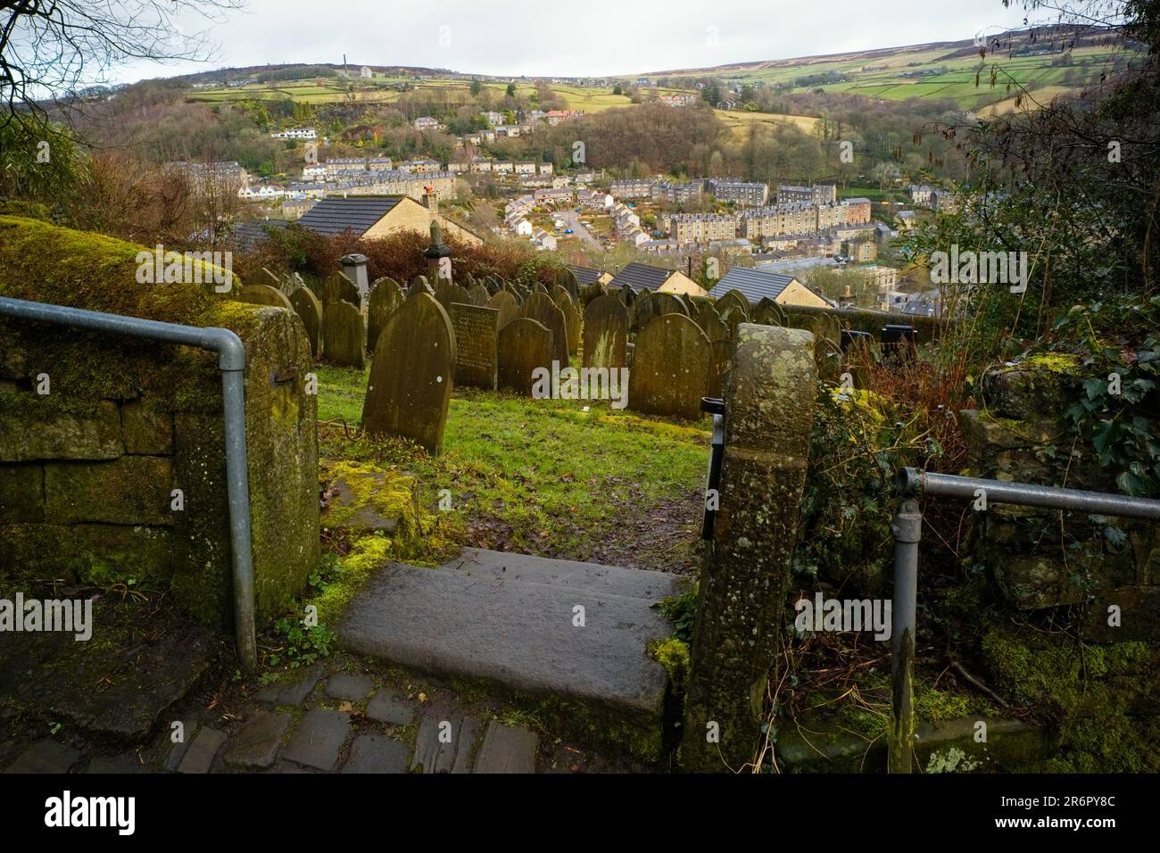 Cross Lanes Methodist Graveyard on the steep lane leading to ...