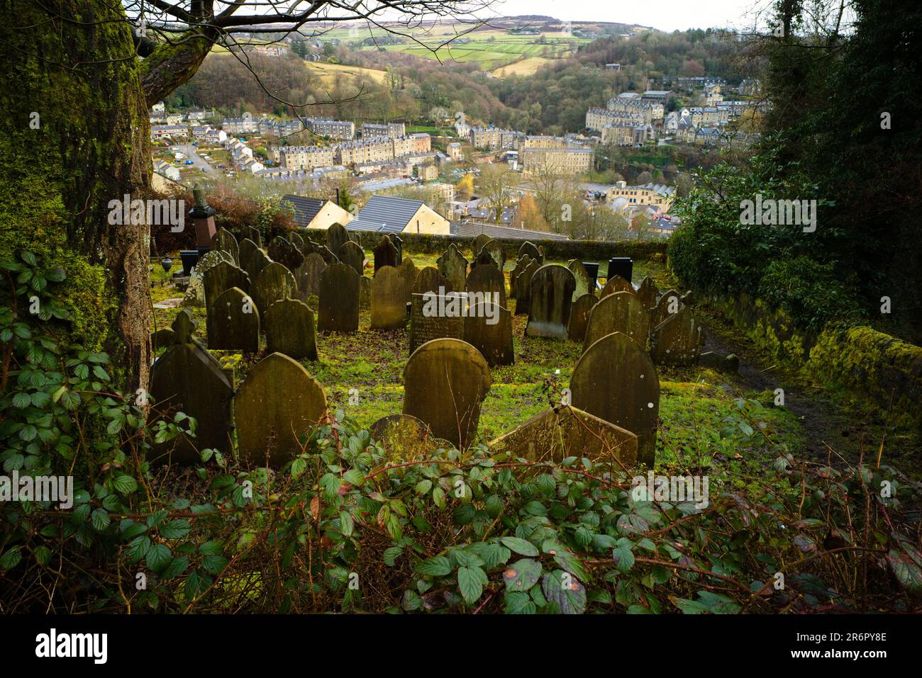 Cross Lanes Methodist Graveyard on the steep lane leading to ...