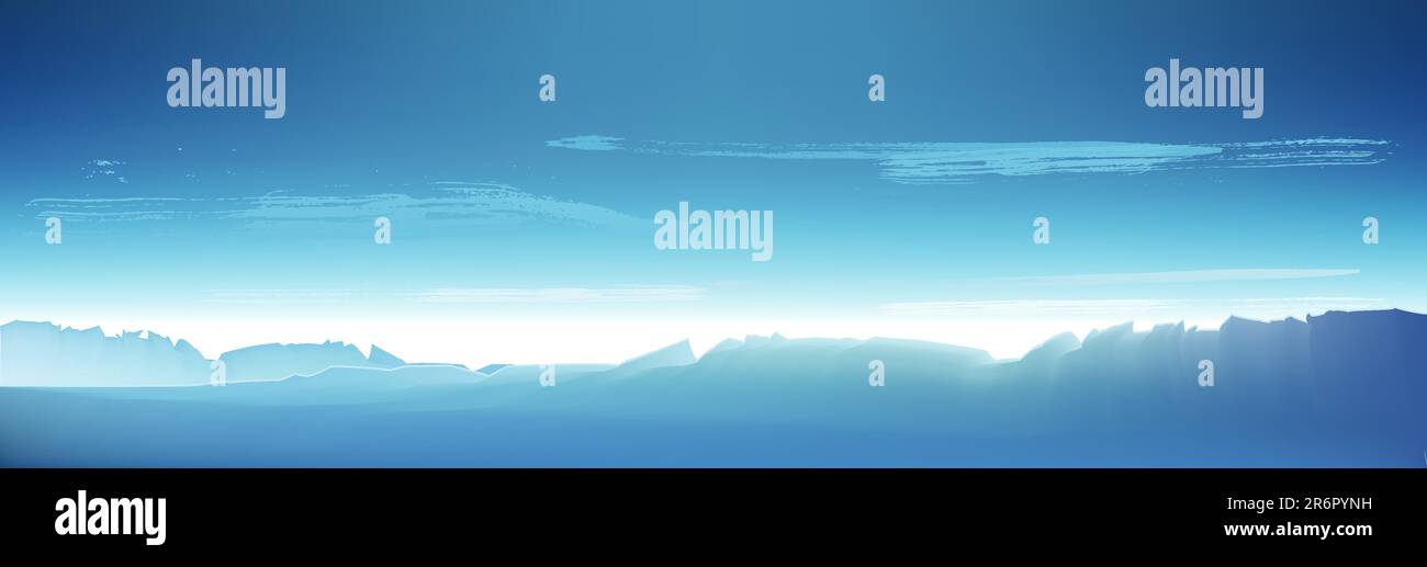 the northern winter landscape drawing, mesh Stock Vector Image & Art ...