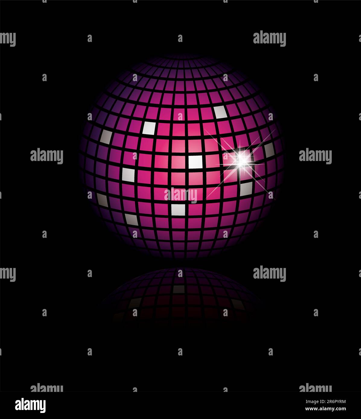 Disco ball in motion Stock Vector Images - Alamy
