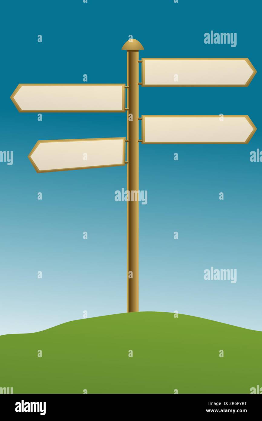 Signpost notice direction point Stock Vector Images - Alamy