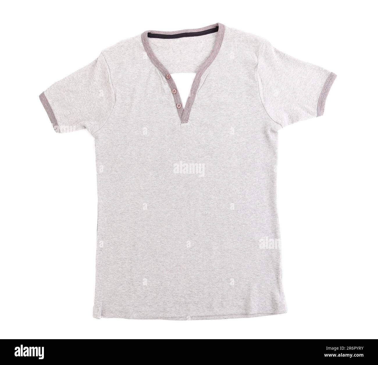 Polo Shirt no collar on the white background Stock Photo - Alamy