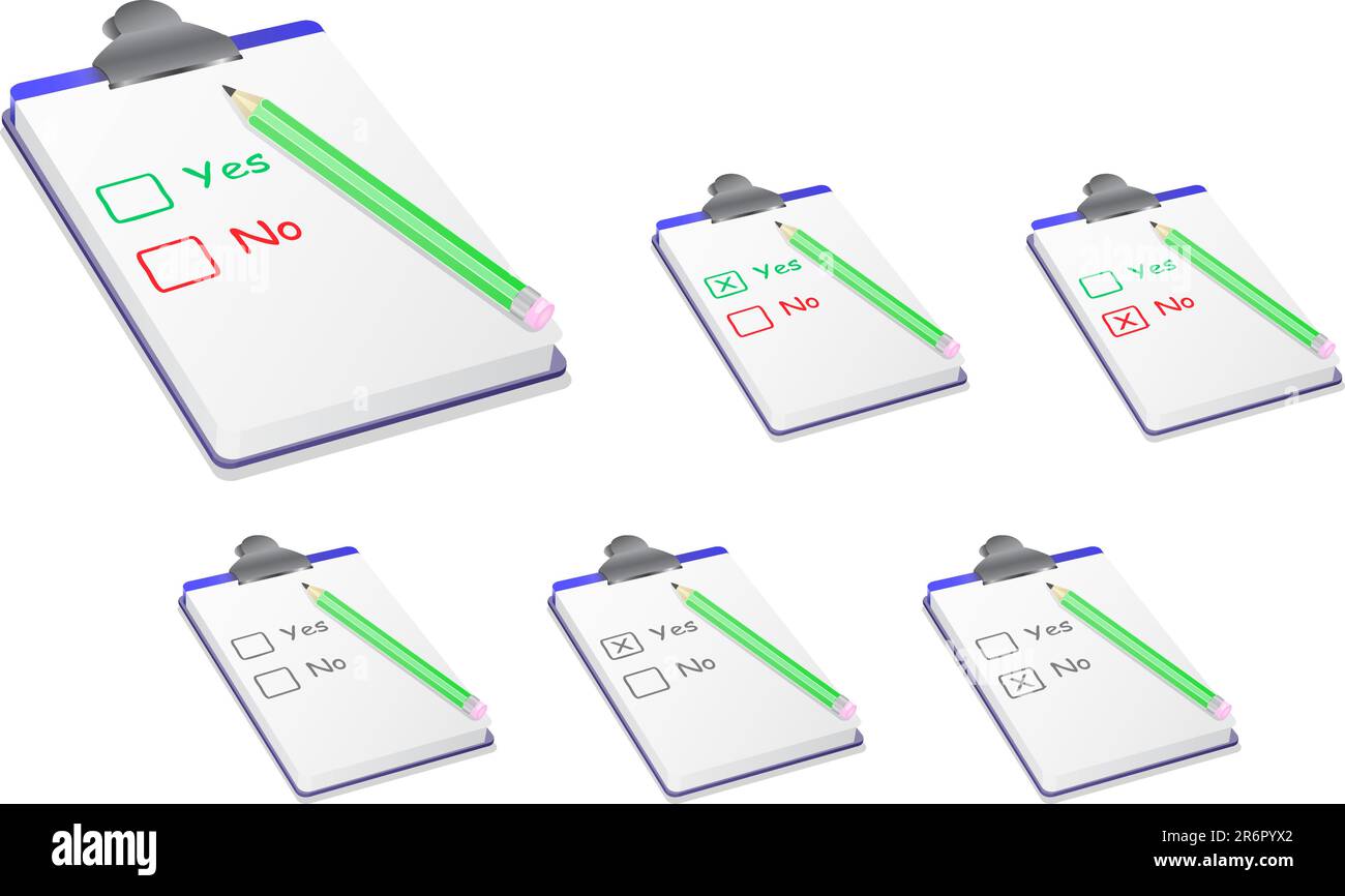 Notebook check Stock Vector Images - Alamy