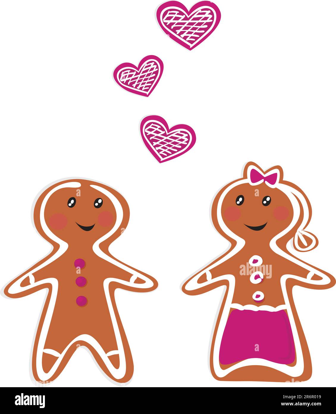 A vector illustration of a gingerbread man and woman Stock Vector Image ...