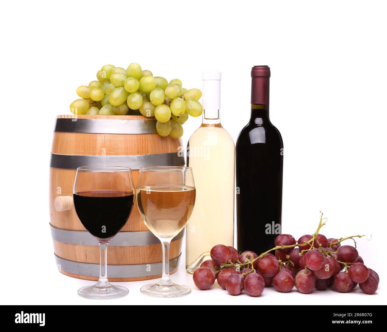 Wine composition is located on the white background Stock Photo - Alamy