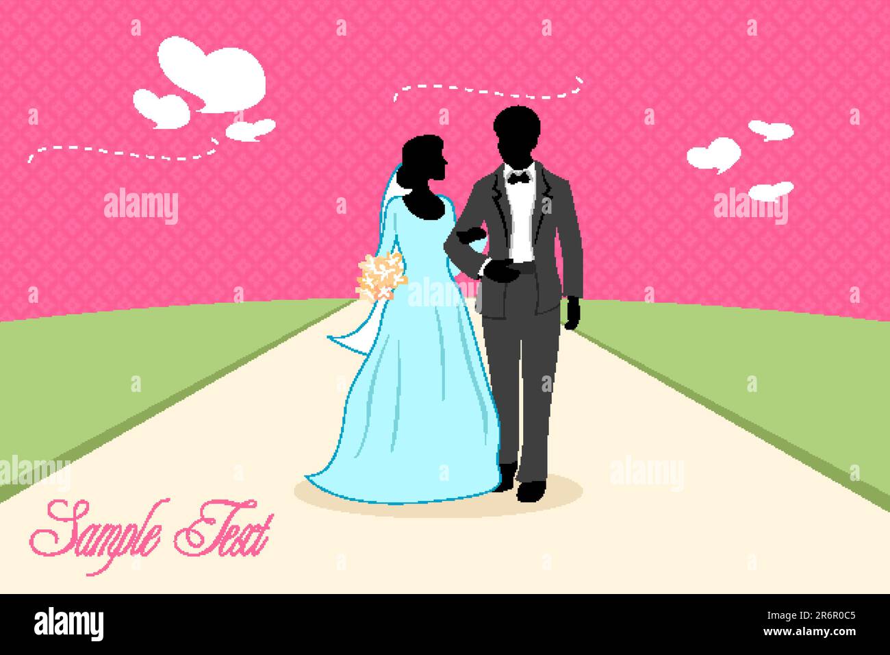 illustration of marriage card Stock Vector Image & Art - Alamy