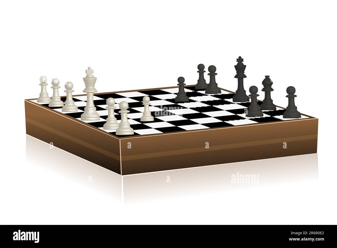 Chess on chessboard concept image Stock Vector Images - Alamy