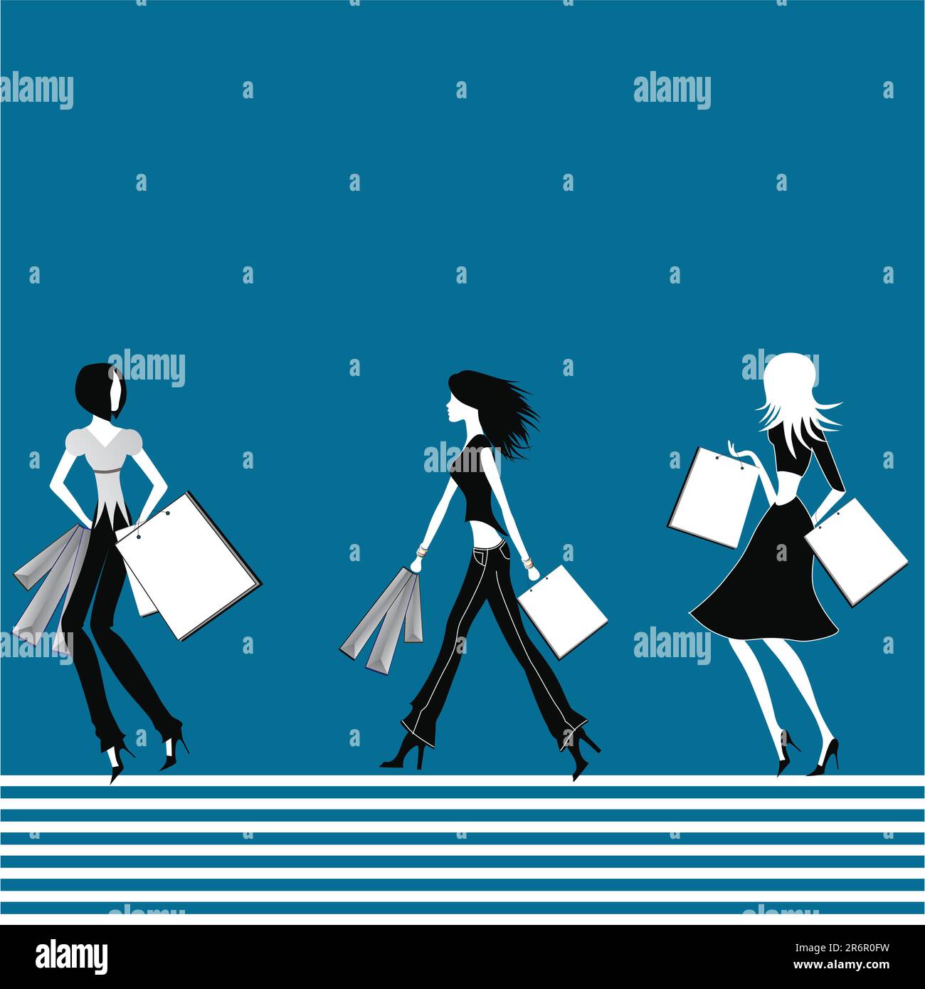 Shopping girls, illustration Stock Vector Image & Art - Alamy Shopping girls, illustration Stock Vector Image & Art - Alamy