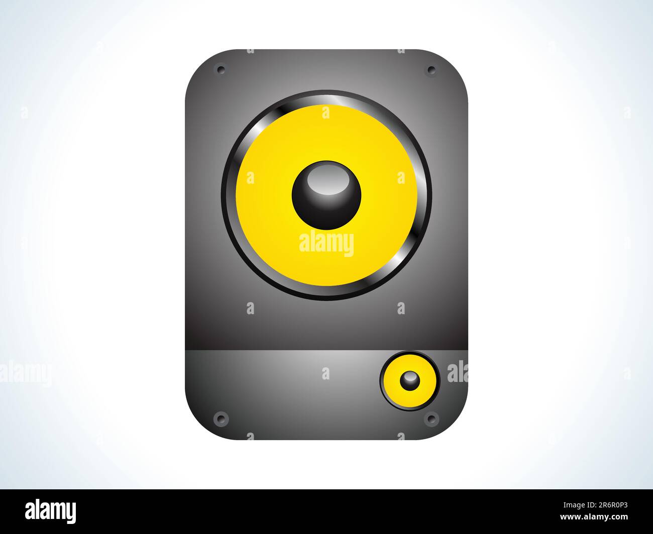 sound box in yellow & black vector illustration Stock Vector Image ...