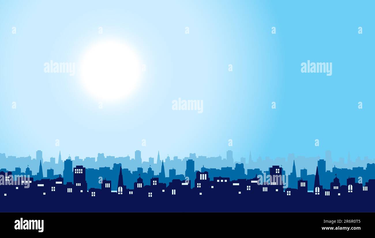 Daytime cityscape Stock Vector Images - Alamy