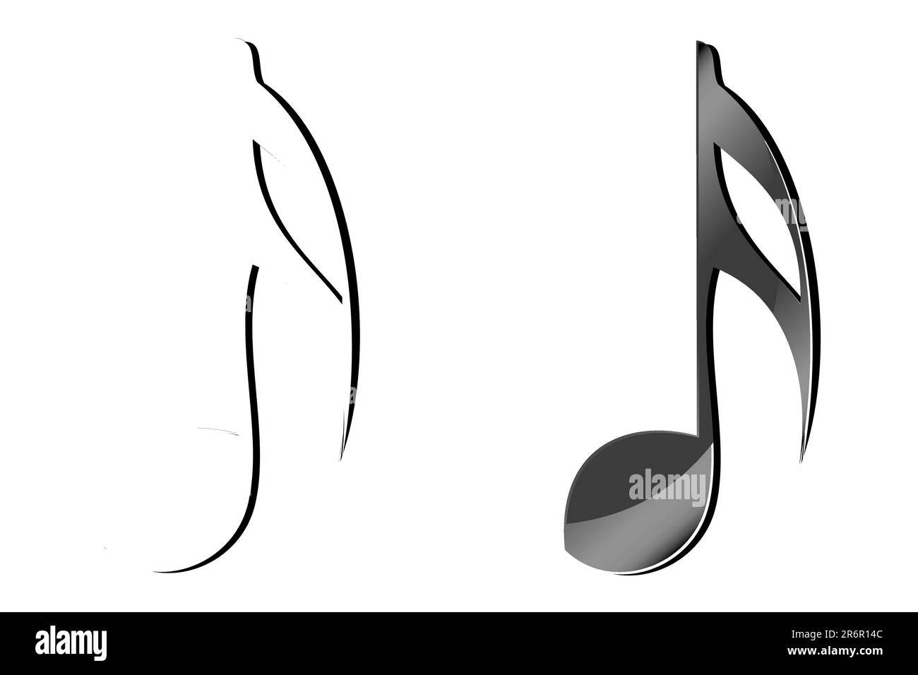 illustration of musical notes on white background Stock Vector Image ...