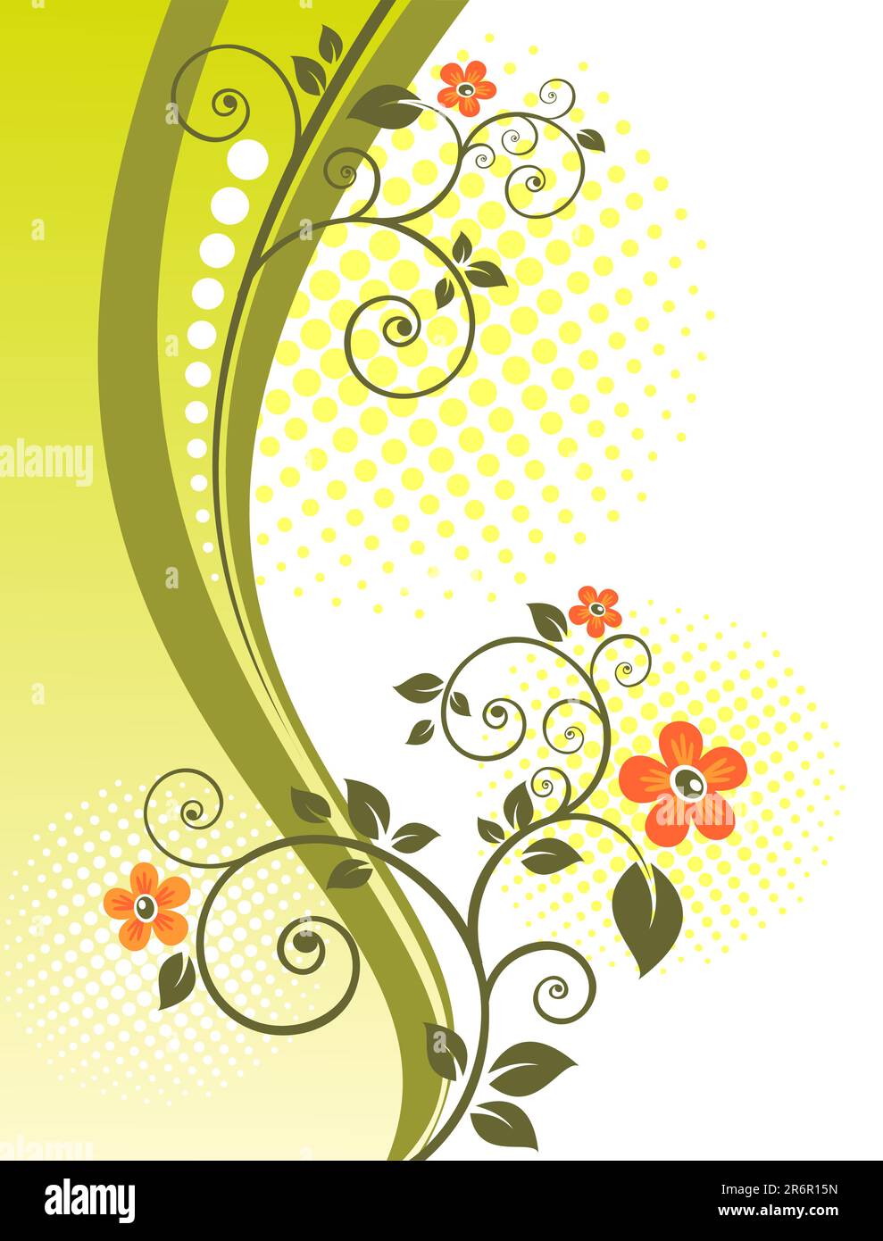 Abstract flowers and curves on a white background Stock Vector Image ...