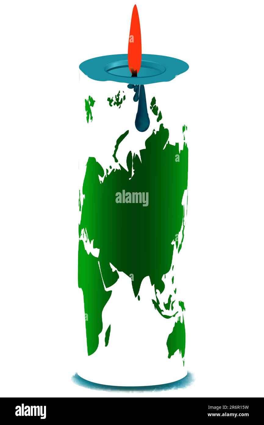 illustration of global warming on white background Stock Vector Image ...