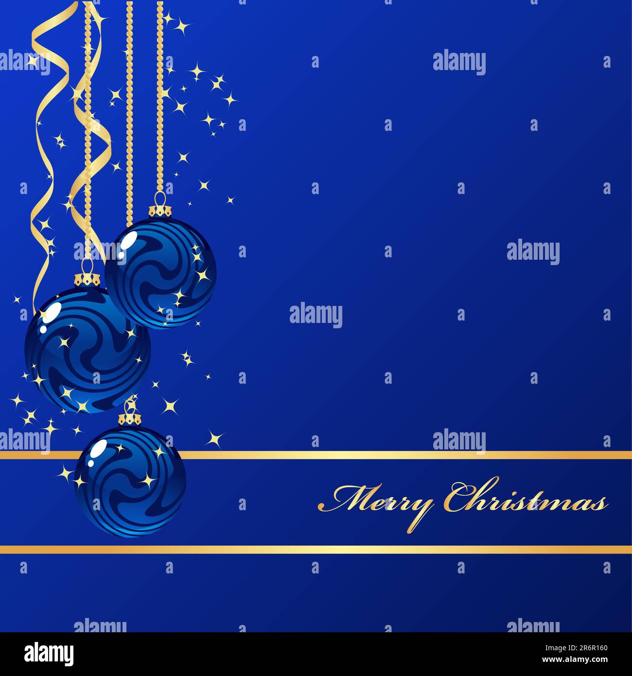 Blue background with christmas decorations. Vector illustration Stock ...