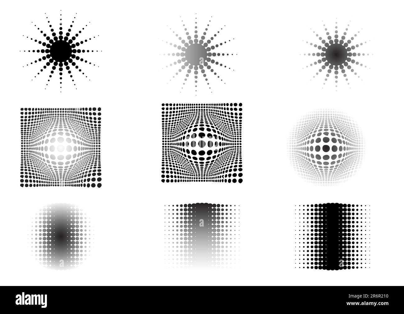 9 Circular graphic fade elements - Transparent vector can be overlaid ...