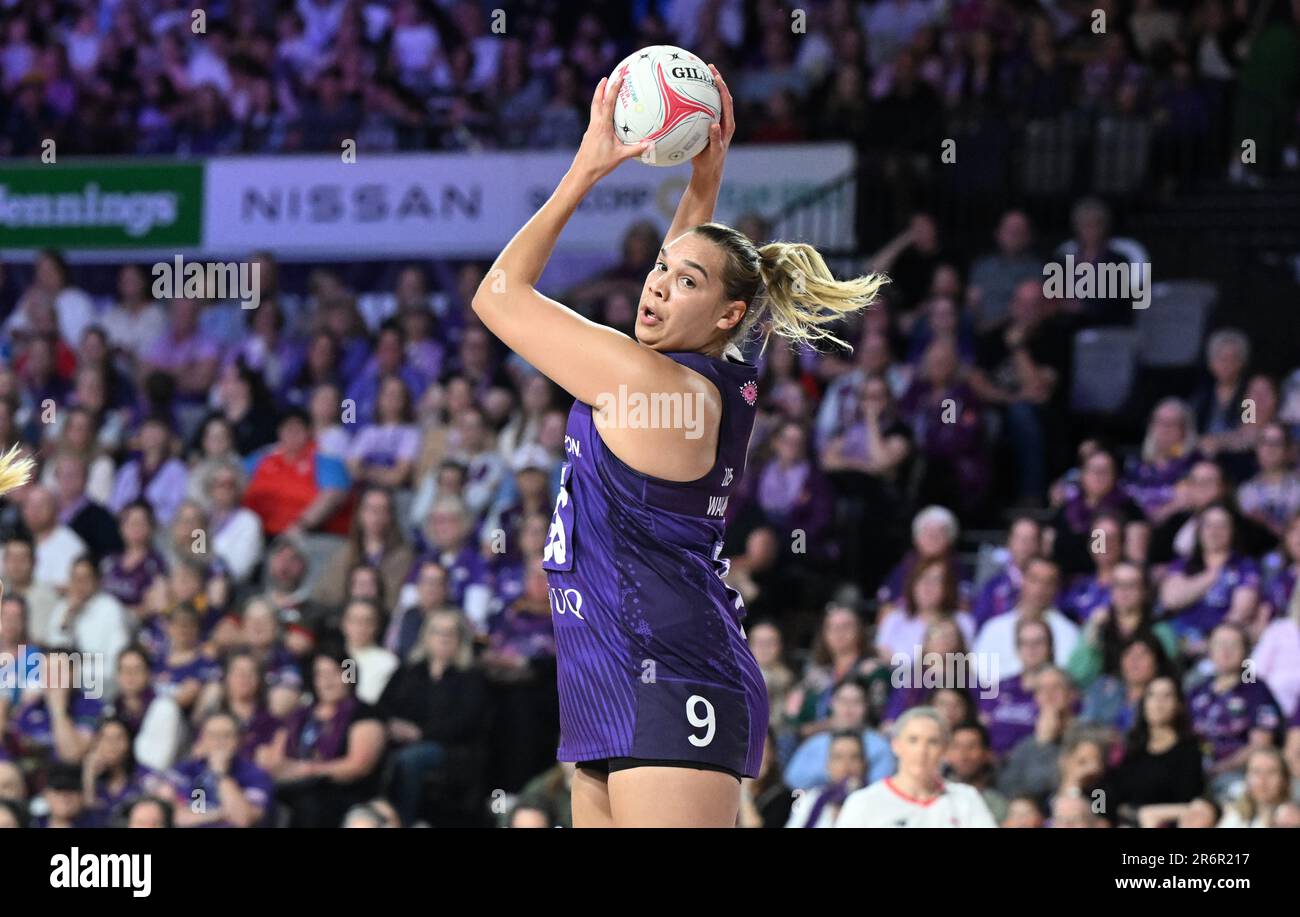 Brisbane, Australia. 11th June, 2023. Donnell Wallam of the Firebirds ...