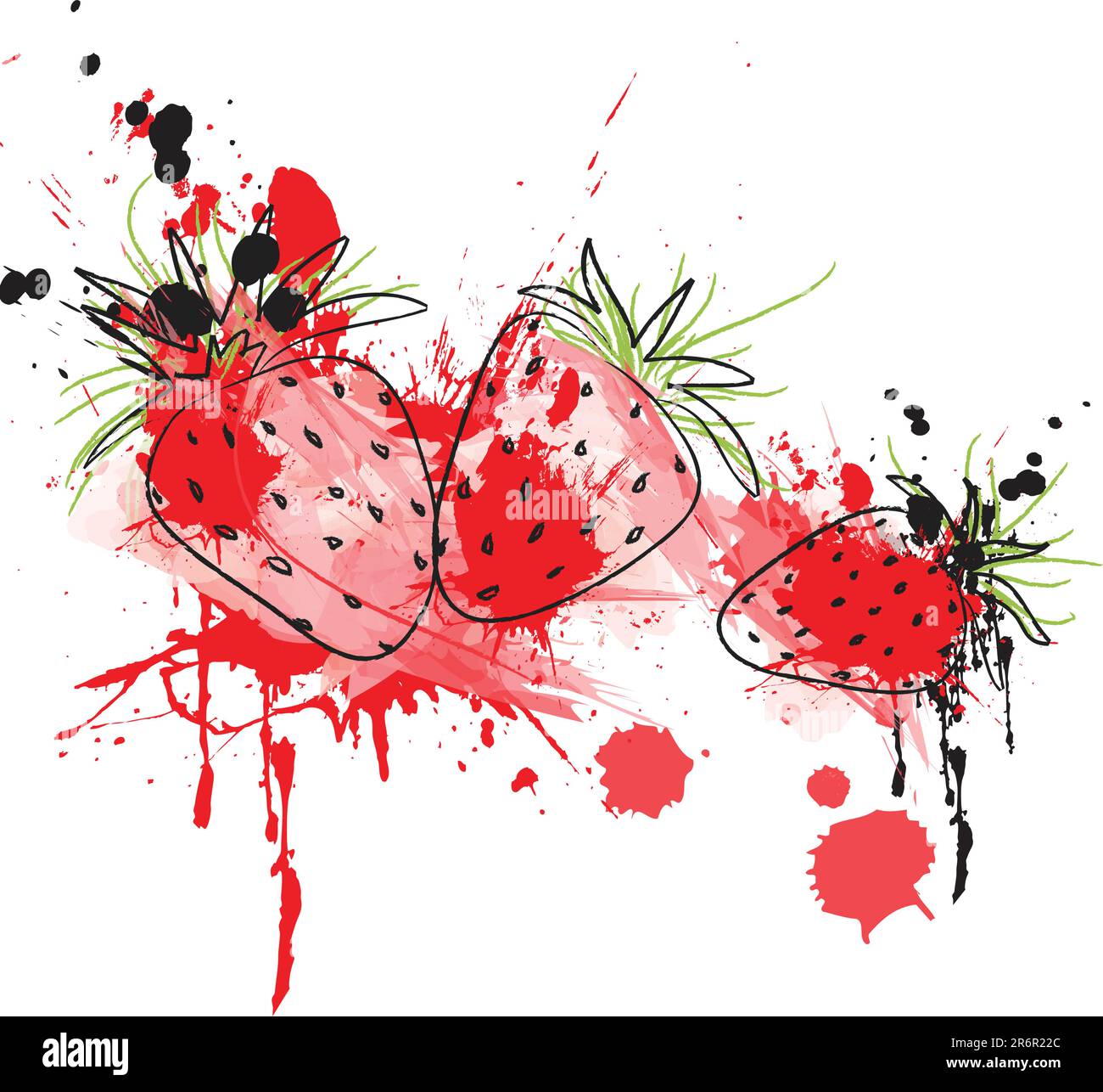 Artistic hand-drawn strawberry illustration Stock Vector Image & Art ...