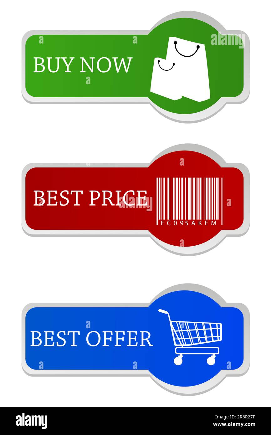 illustration of shopping tags on whitebackground Stock Vector Image ...