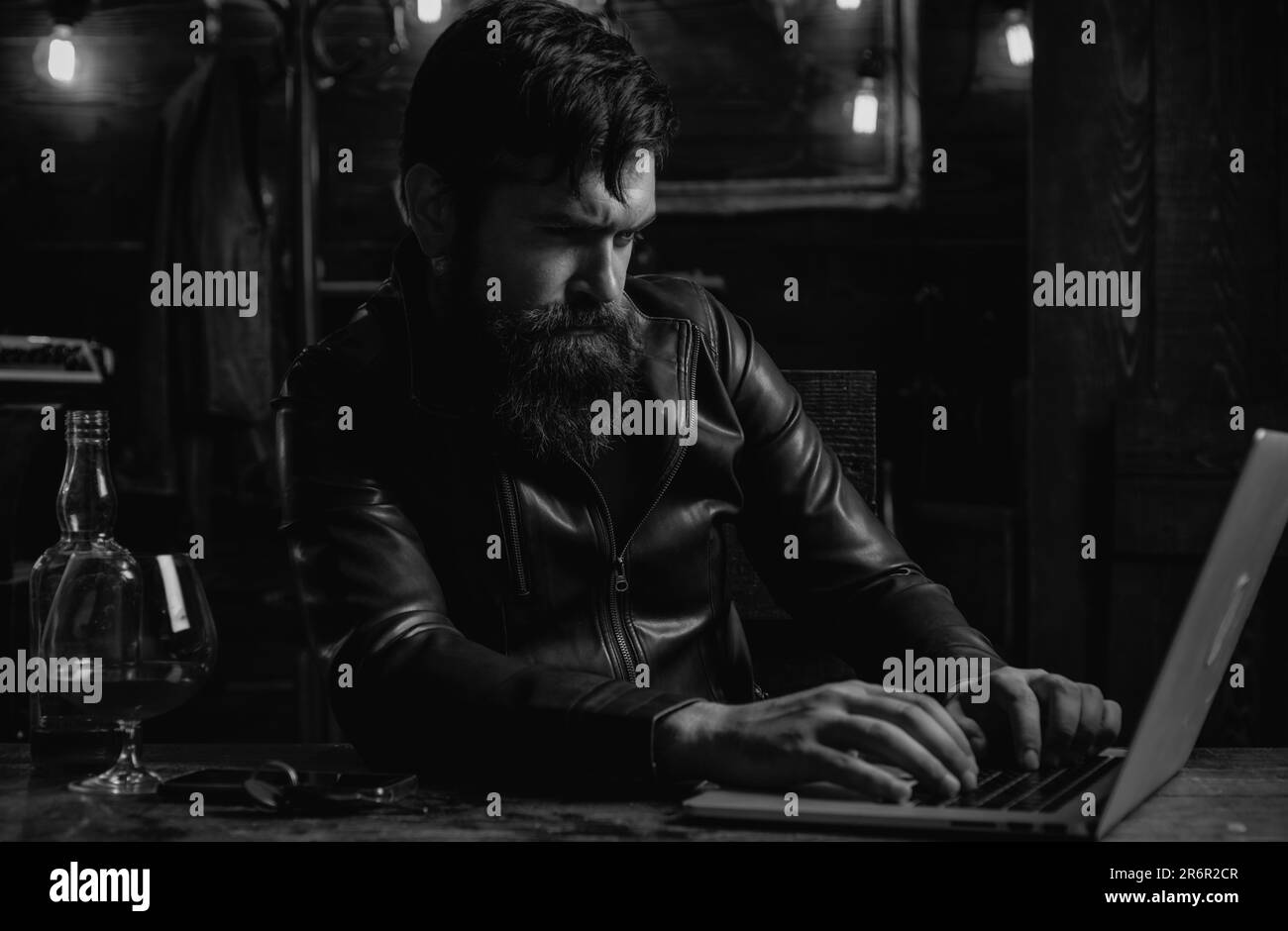 Guy sad in front of his computer hi-res stock photography and images ...