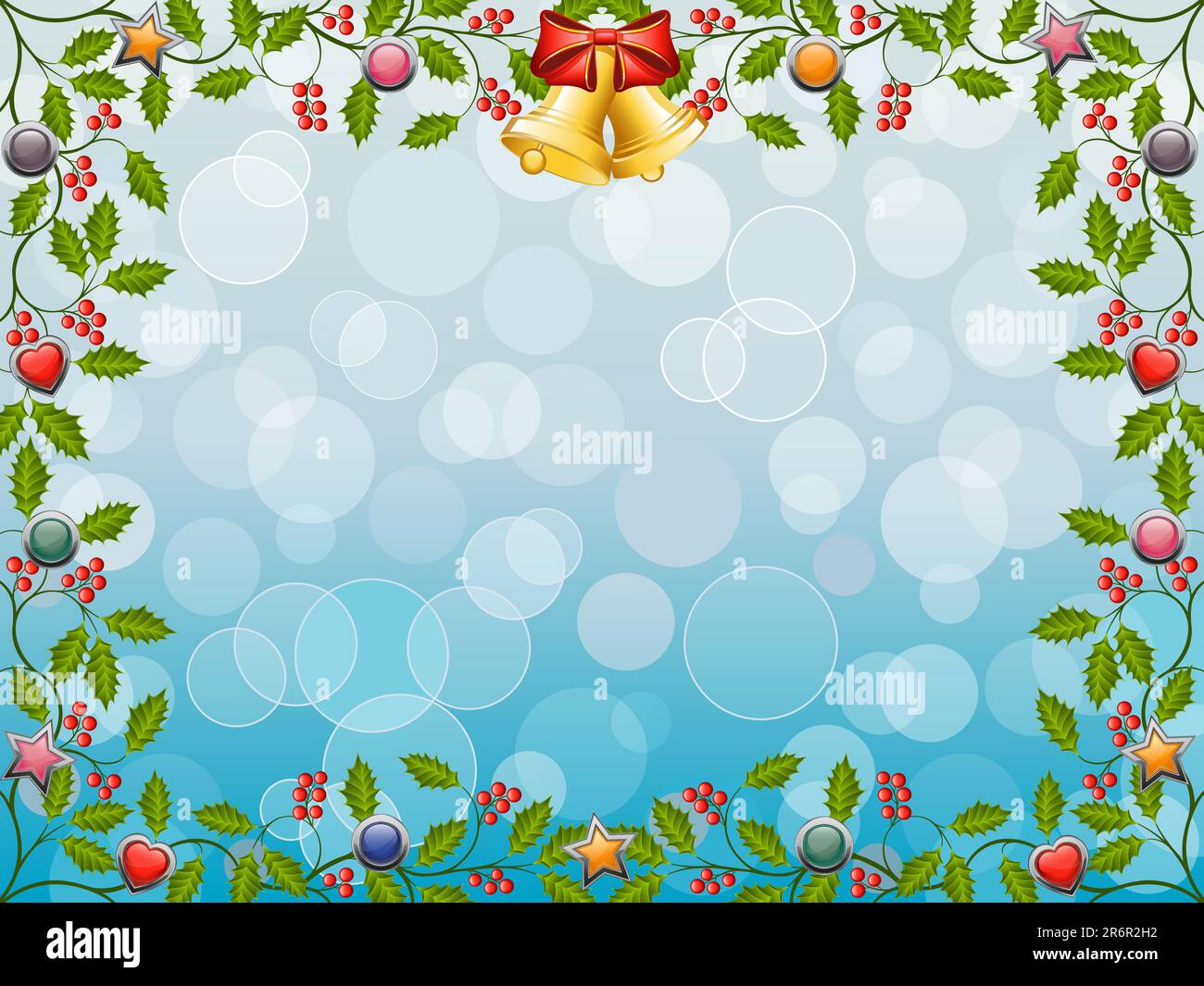 Christmas frame with a holly. Vector illustration Stock Vector Image ...