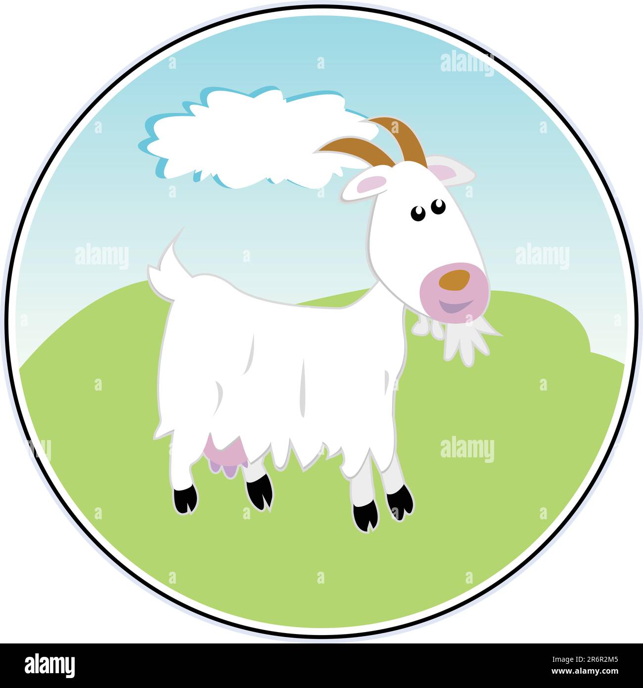 Happy Goat - funny vector illustration Stock Vector Image & Art - Alamy