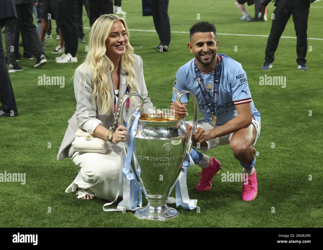 Riyad Mahrez of Manchester City and Taylor Ward celebrate with the ...