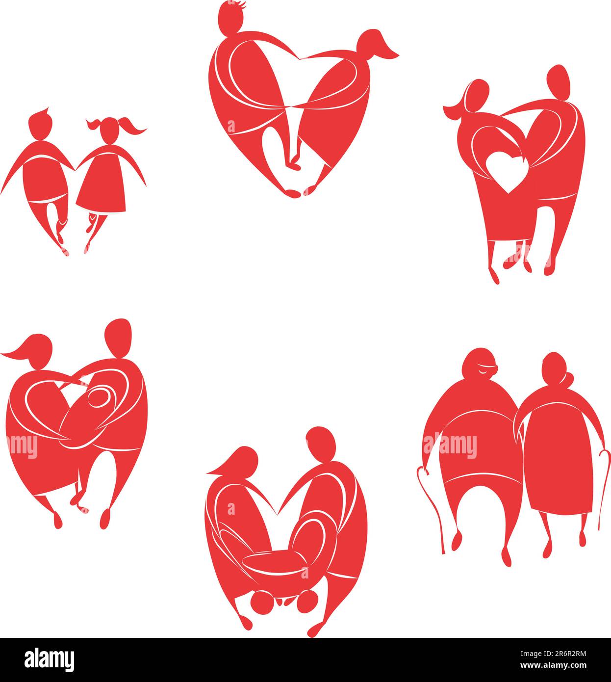 Picture of mother of six Stock Vector Images - Alamy