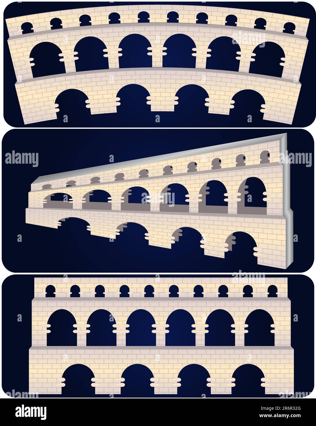 Roman aqueducts Stock Vector Images - Alamy