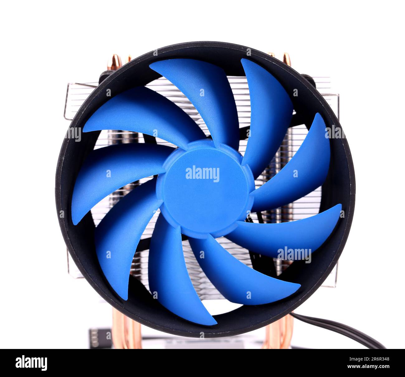 Blue computer fan for PC case. on a white background Stock Photo - Alamy