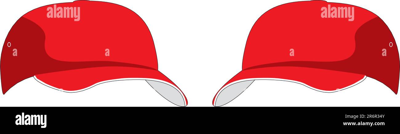 Red cap, colour can be adjusted, logos can be added. EPS vector Stock ...