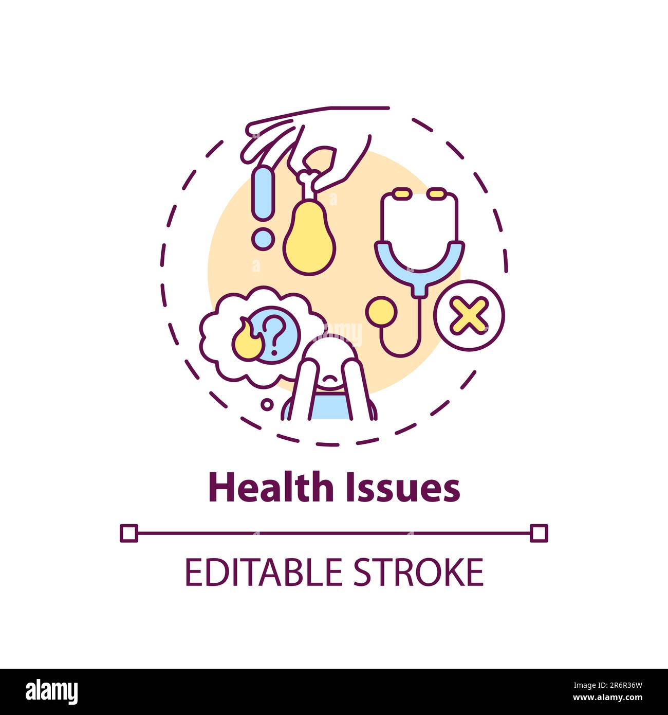 Health issues concept icon Stock Vector Image & Art - Alamy Health issues concept icon Stock Vector Image & Art - Alamy
