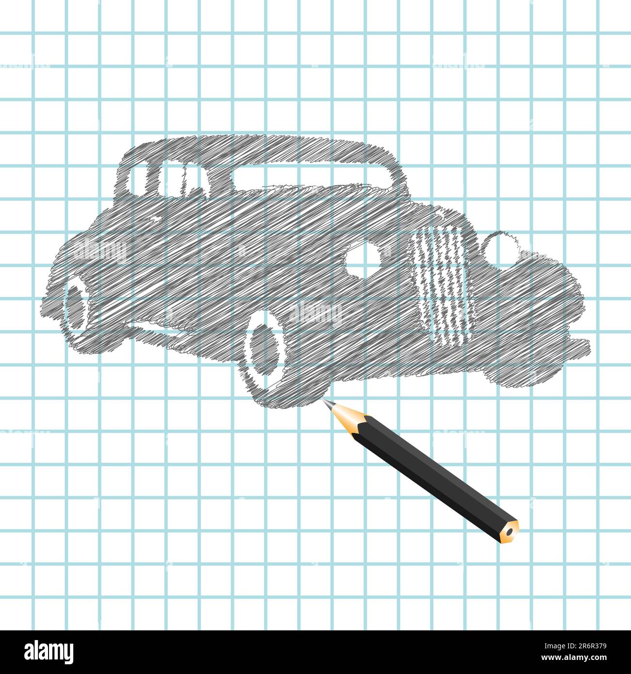 Hand-drown car sketch, vector illustration Stock Vector Image & Art - Alamy