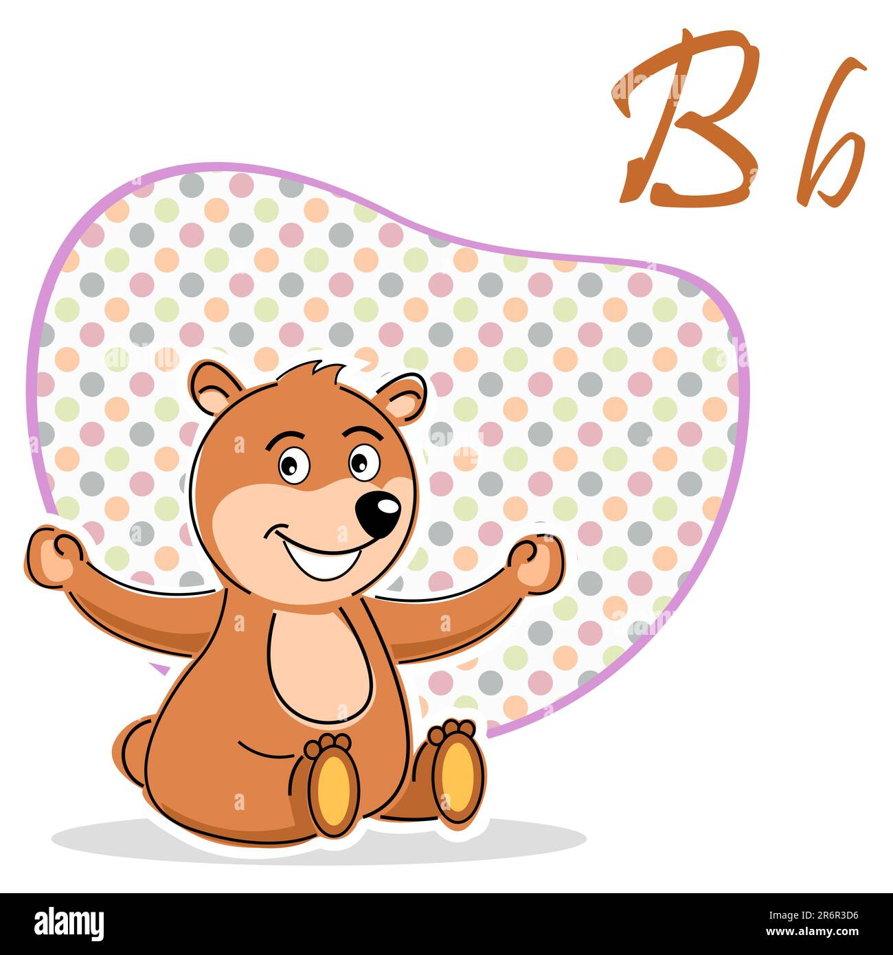 illustration of b for bear with taddy bear Stock Vector Image & Art - Alamy