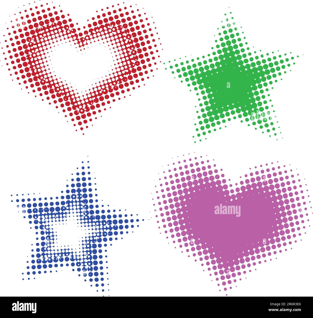 halftone heart and stars - vector Stock Vector Image & Art - Alamy