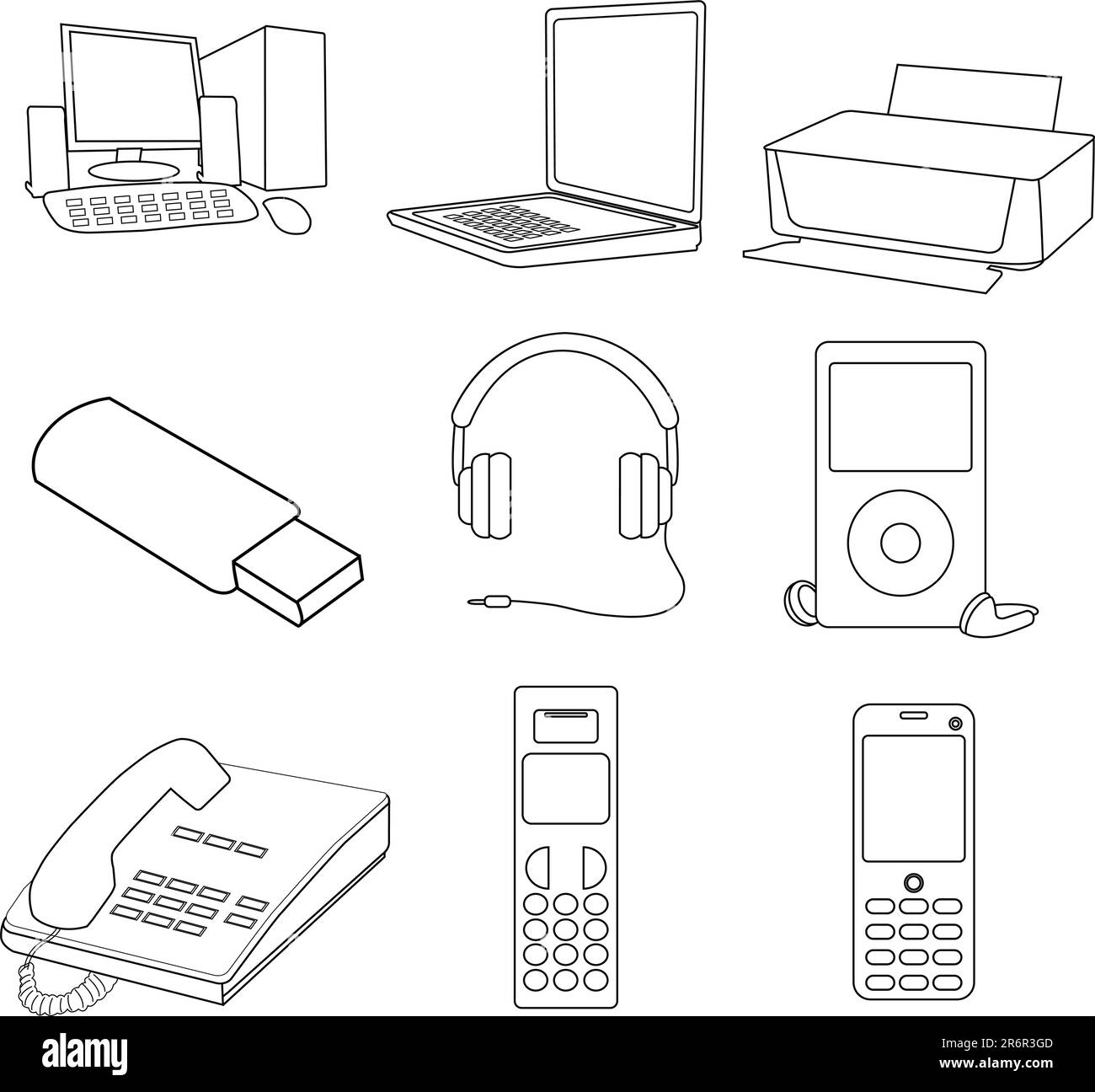 Illustrations Of Communication Icons On White Background Stock Vector Image And Art Alamy