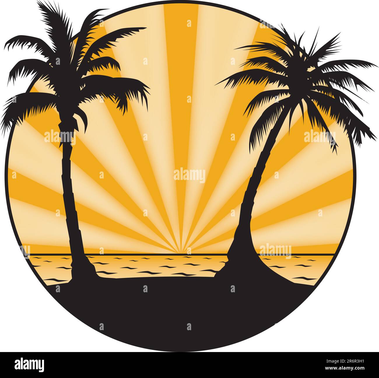 Silhouette of two palms Stock Vector Image & Art - Alamy