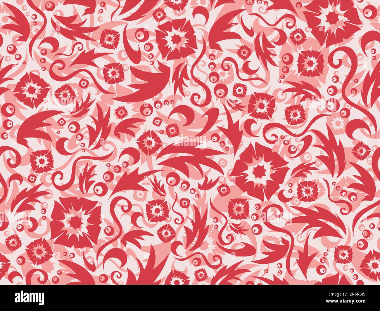 Red seamless flower pattern for a fabric Stock Vector Image & Art - Alamy