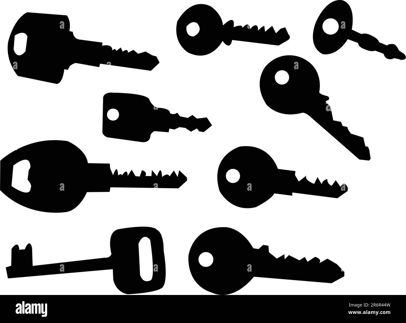 keys silhouette - vector Stock Vector Image & Art - Alamy
