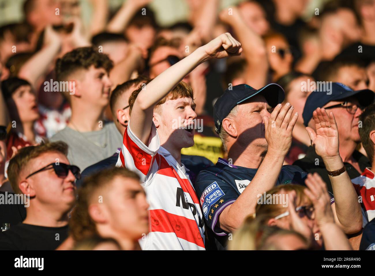 St. Helens, England - 9th June 2023 - Fans of Wigan Warriors Rugby ...