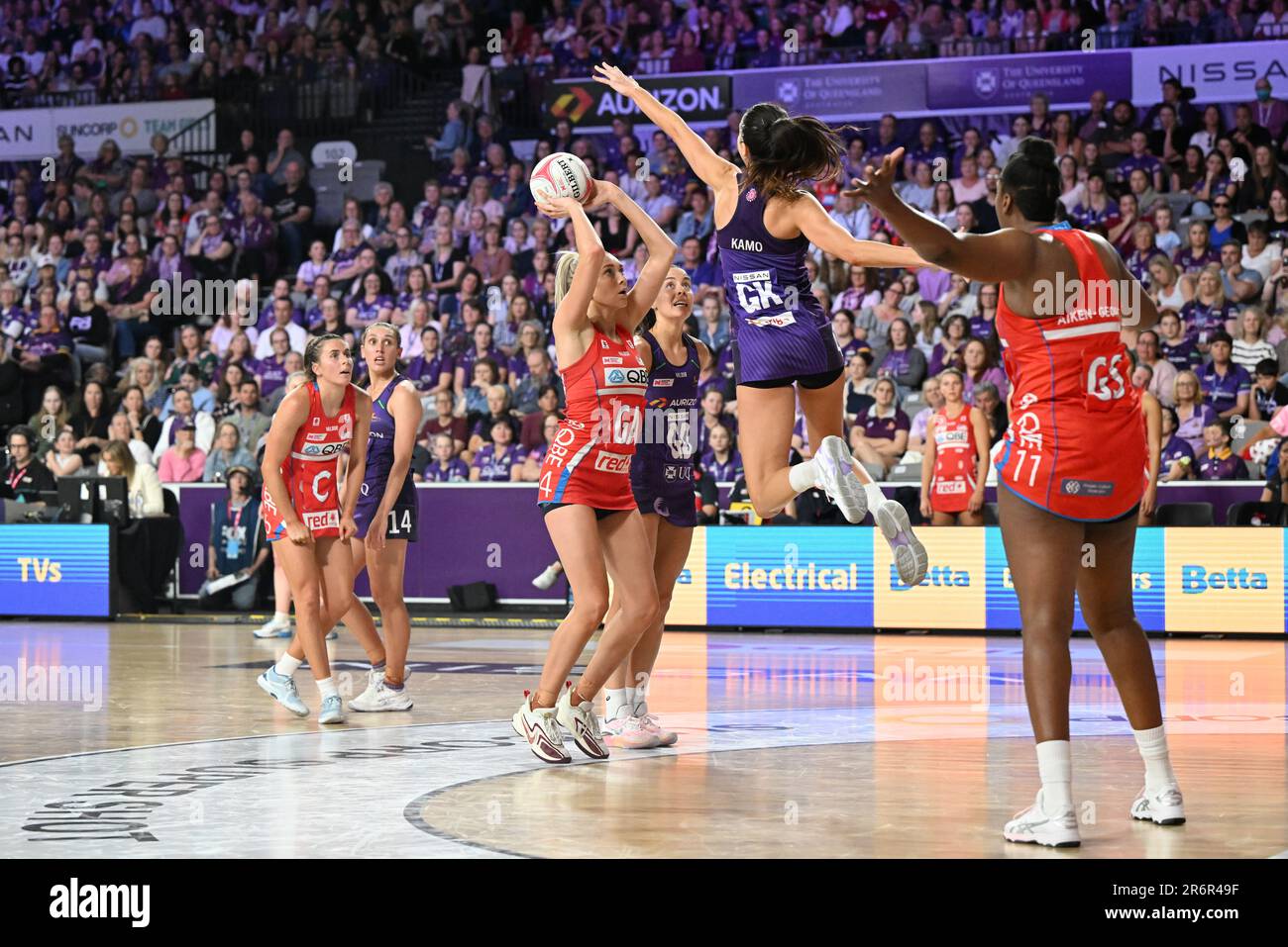 Brisbane, Australia. 11th June, 2023. Helen Housby (centre) of the ...