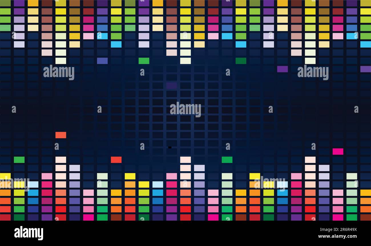 Colorful Graphic Equalizer Display for title page design Stock Vector ...
