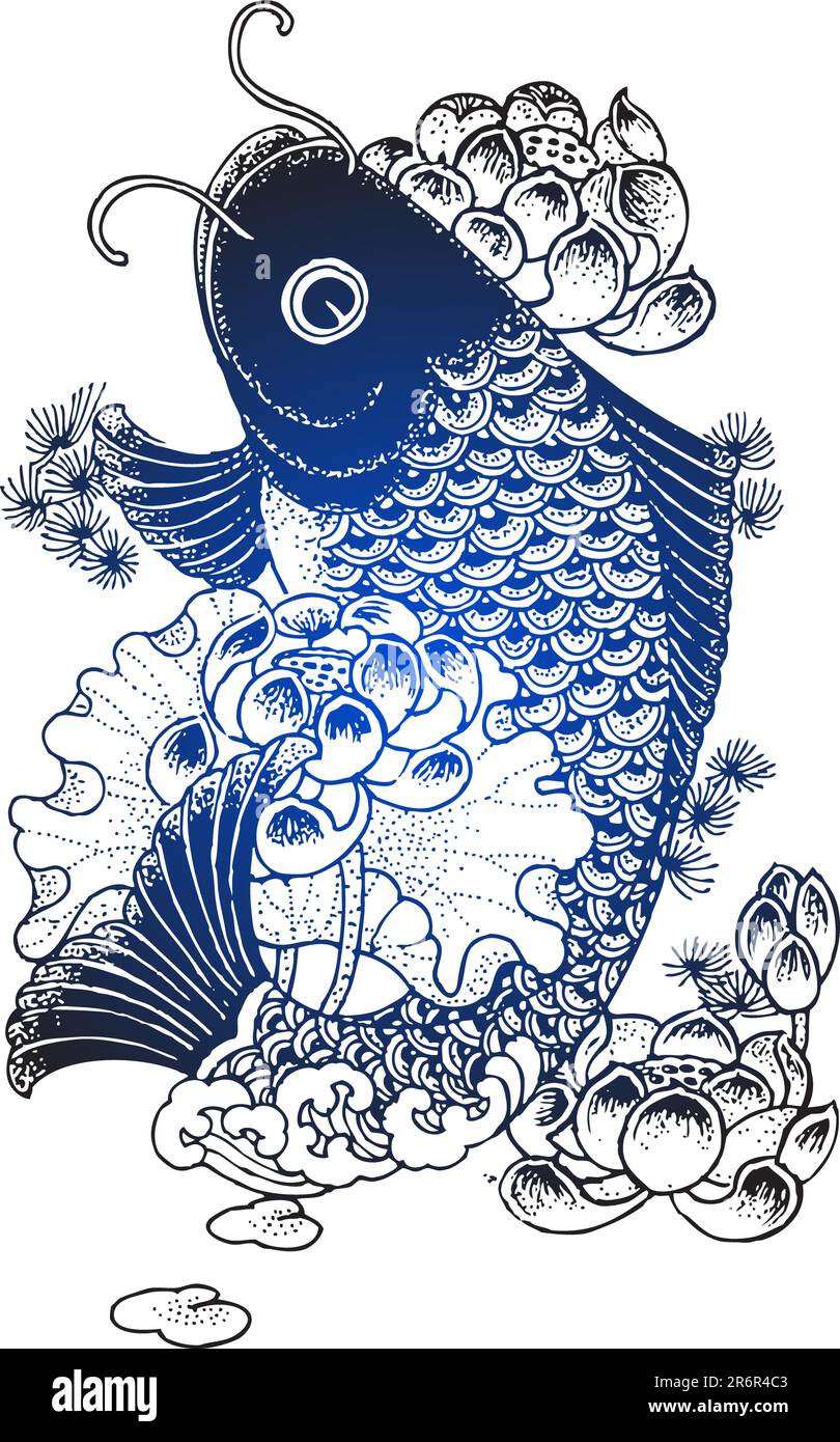 oriental fish design Stock Vector Image & Art - Alamy