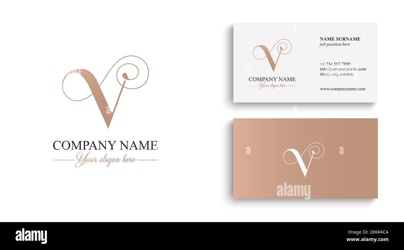 V logo. V letter logo template elements. personal monogram. Vector ...