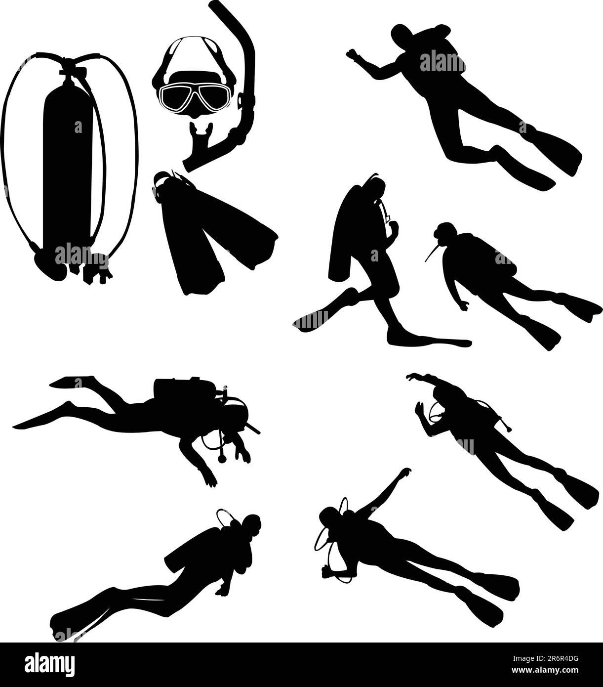 scuba divers collection - vector Stock Vector Image & Art - Alamy
